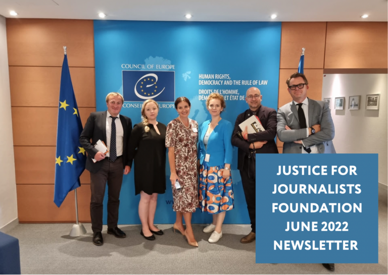 Welcome to June 2022 Newsletter! - Justice for Journalists